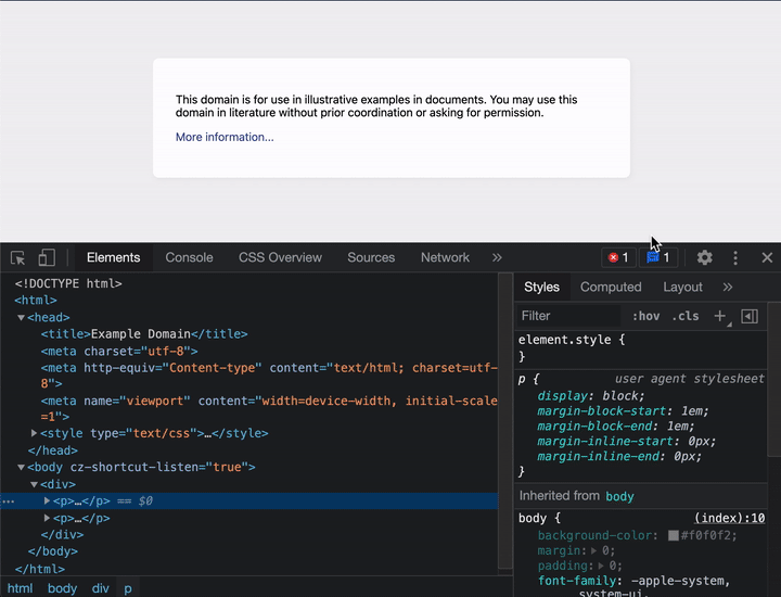 Fewpjs Changing The Dom With Dev Tools Learn co